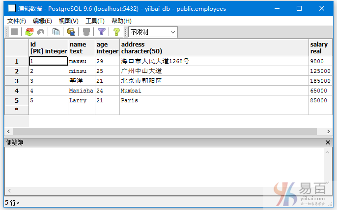 Postgresql删除数据（delete语句） Postgresql 教程 1692