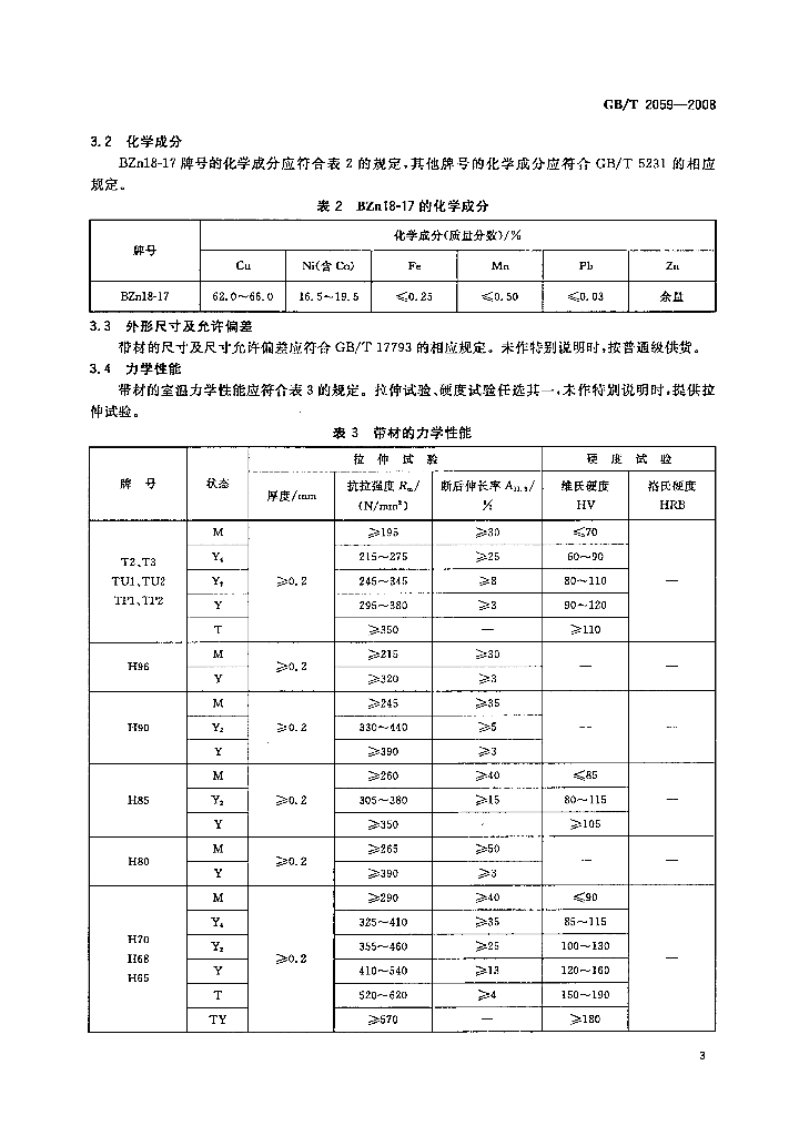 GB/T 2059-2008 铜及铜合金带材_国家标准 - 电子标准网