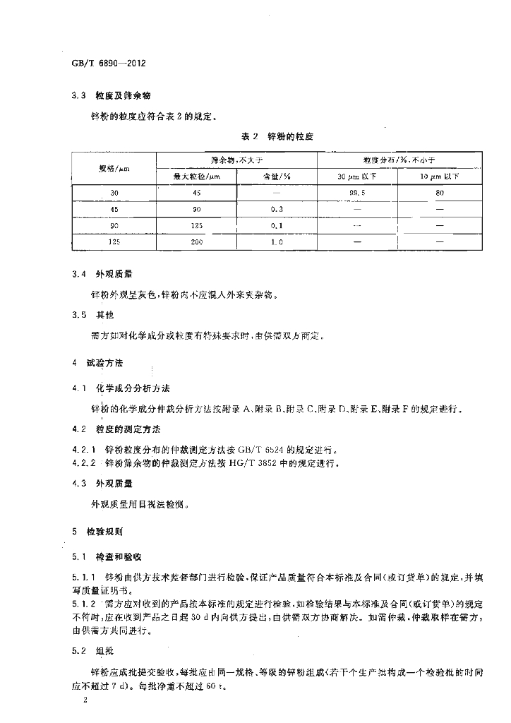 GB/T 6890-2012 锌粉_国家标准 - 电子标准网